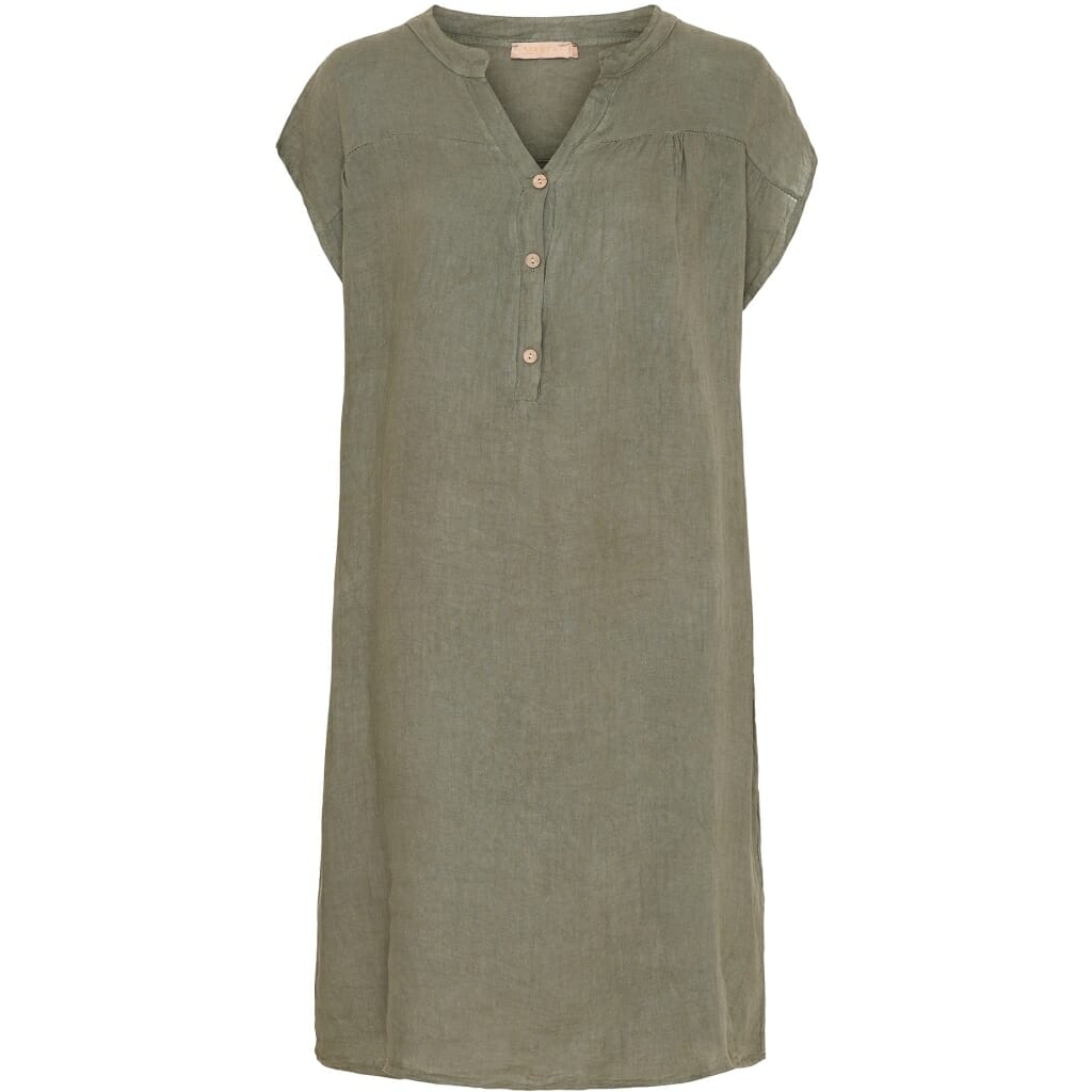 Marta Du Chateau Hør Kjole Grøn - Butik Friis